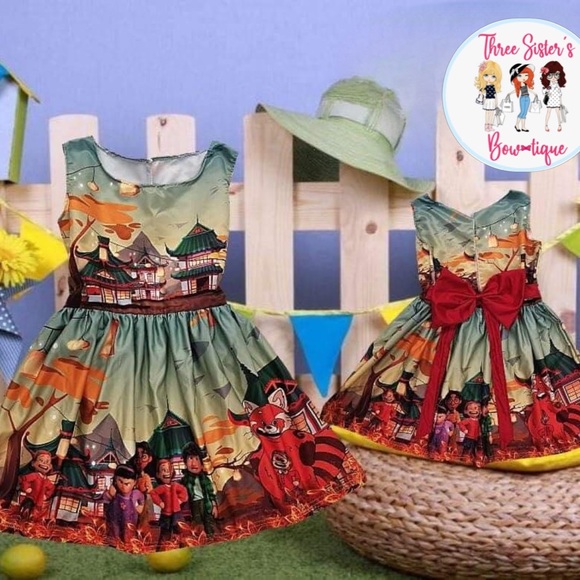 Dresses | Turning Red Red Panda Little Girls Dress Nib | Poshmark